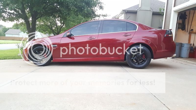 16" drag wheels on the back. It can be done. | Pontiac G8 Forum